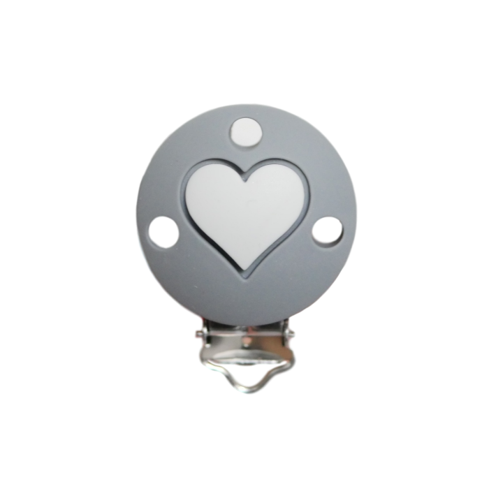 Rund med Hjerte Silikone Clips - Clips - Altermuligt